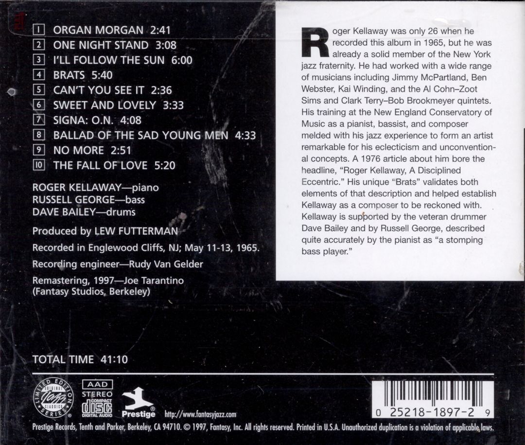 ROGER KELLAWAY ROGER KELLAWAY TRIO NEW CD 25218189729| eBay