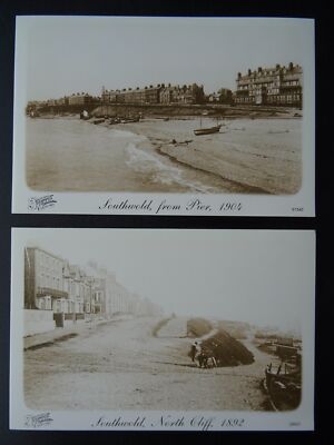 Suffolk 2 x SOUTHWOLD NORTH CLIFF (2) Reproduction Postcards of c1892 ...