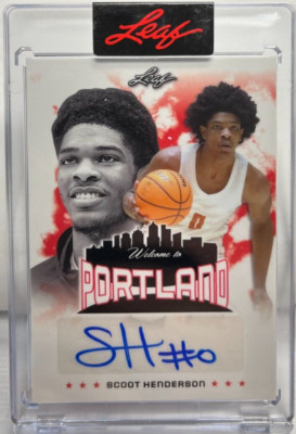 Scoot Henderson 2023 Leaf Welcome To Portland Xrc Autograph Auto D