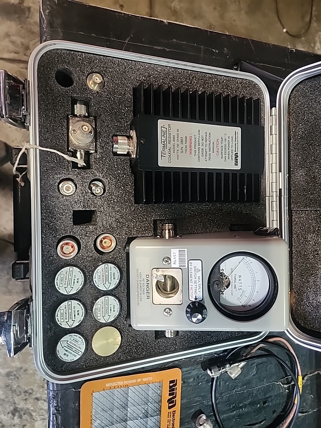 Bird Thruline Model 4410A Ham Radio Analog RF Power Meter Wattmeter ...