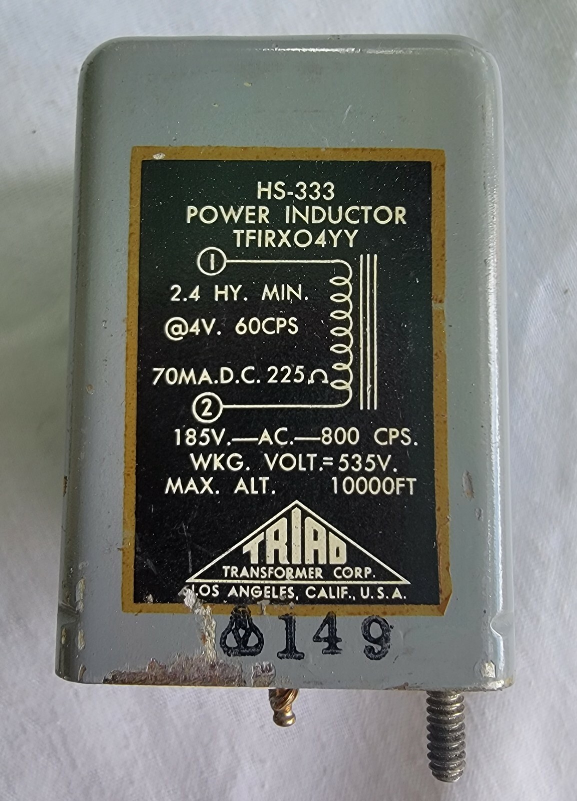 VINTAGE TRIAD HS-333 POWER INDUCTOR | Grelly USA