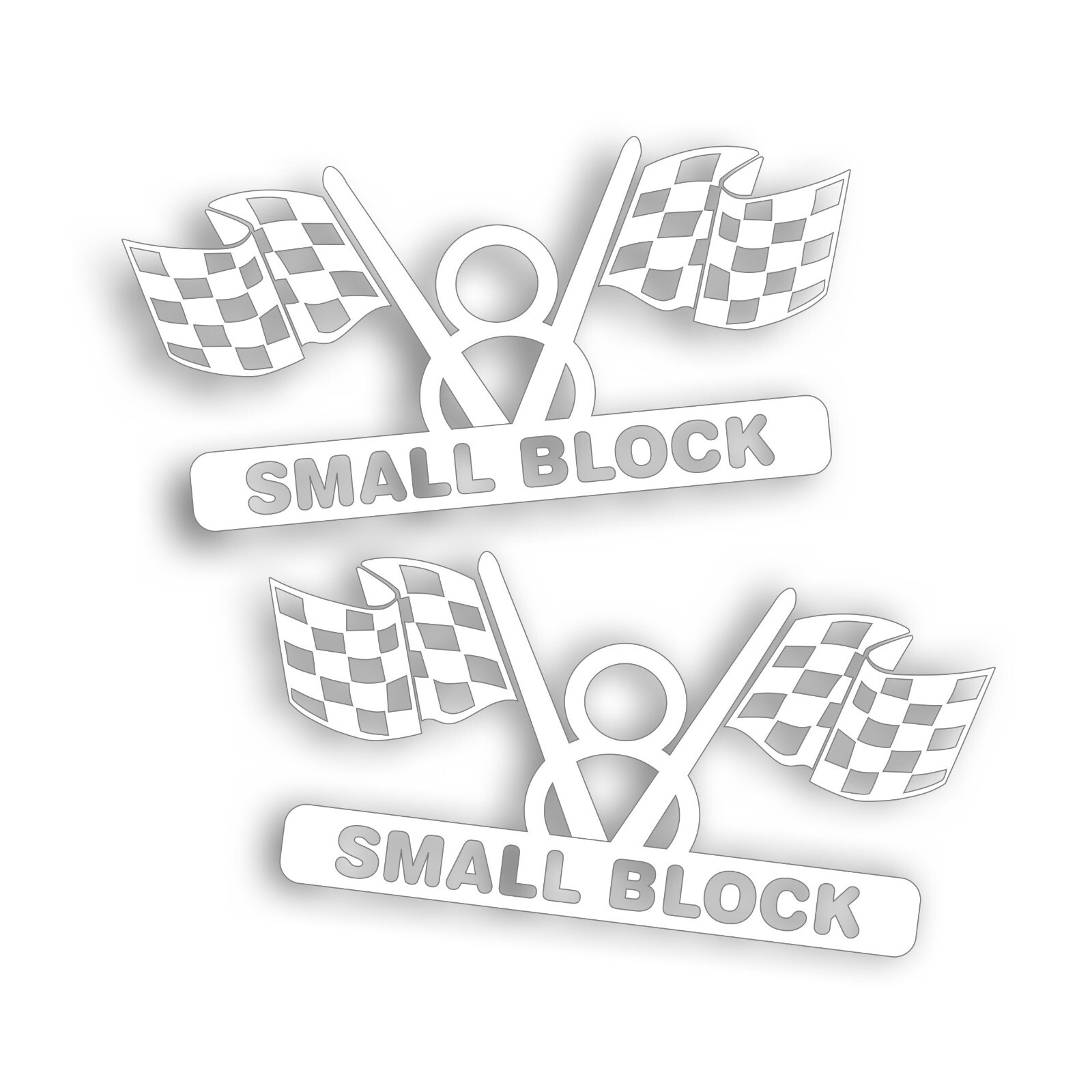 2X Small Block V8 Engine Decal fits Chevy SBC Hot Rod Race Classic ...