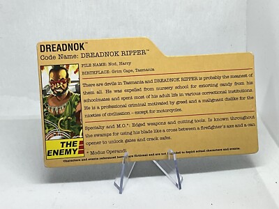 Dreadnok Ripper V6 File Card GI JOE 25th Anniversary FileCard GIJOE | eBay