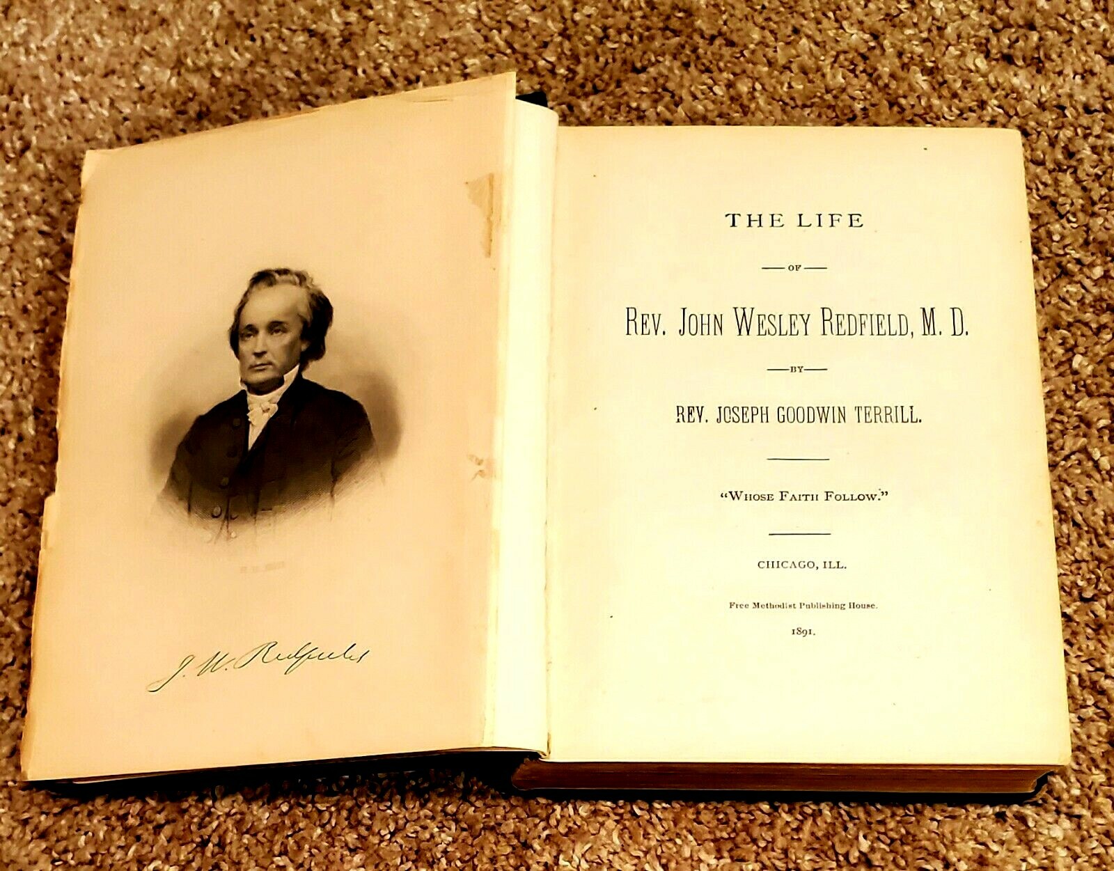 LIFE OF REV. DR. JOHN WESLEY REDFIELD J.G. TERRILL FREE METHODIST ...