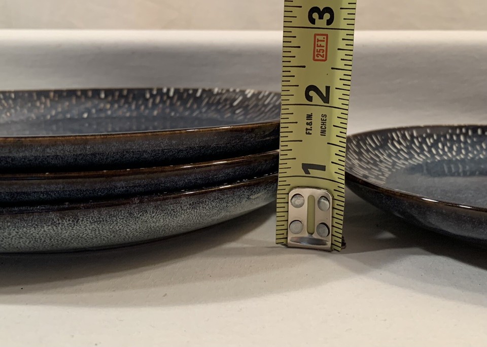 Lot Of 4 Meritage JASPER Blue Denim 8” Salad Plates: Rolled Rim ...
