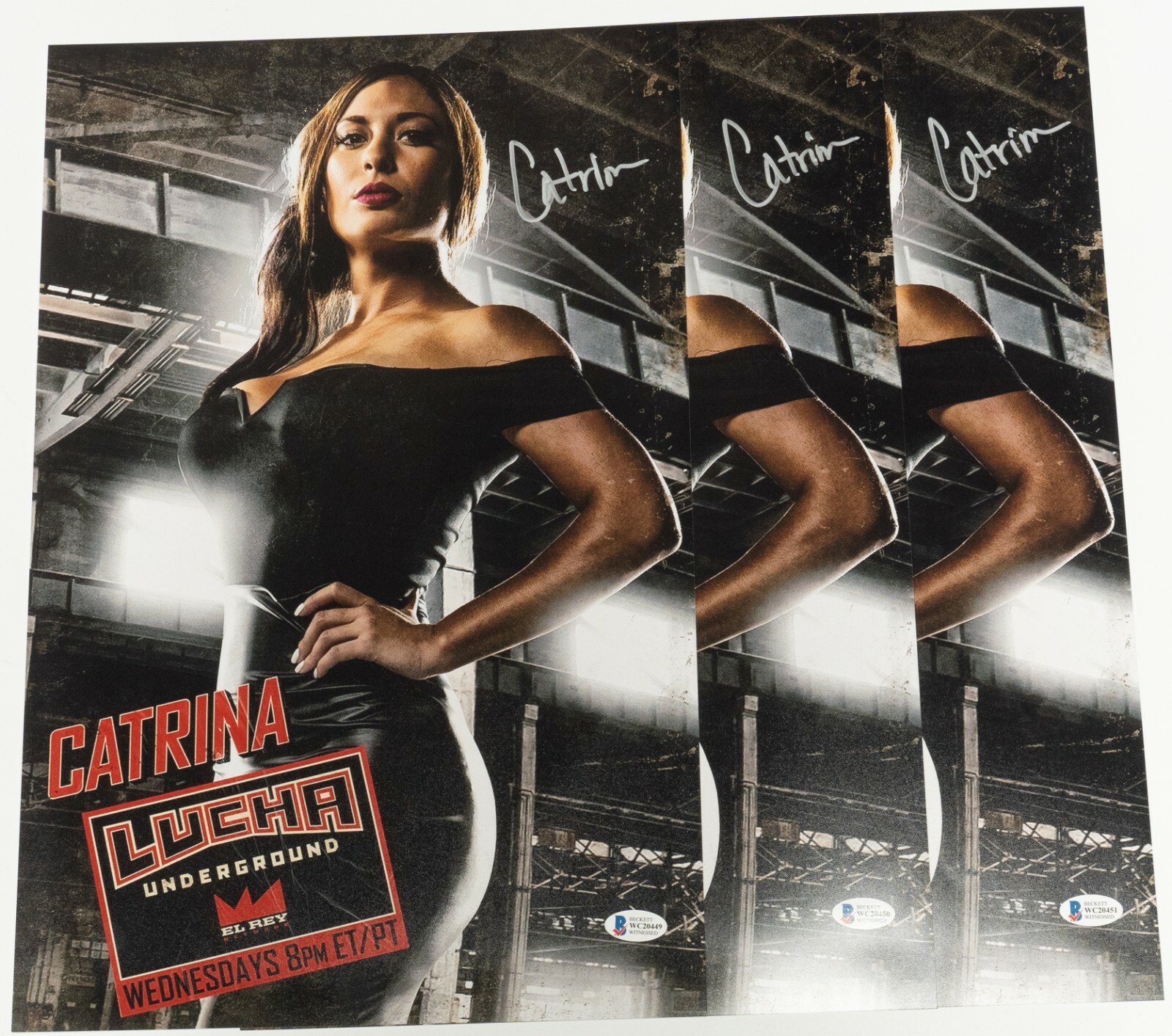 Catrina Signed 11x17 Photo BAS COA Maxine NXT FCW Lucha Underground ...