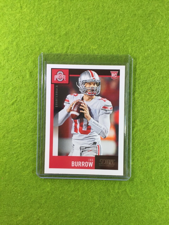 JOE BURROW ROOKIE CARD JERSEY #10 OHIO STATE RC LSU 2020 Panini Score ...