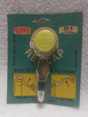 Vintage PROPPER NEW Opener & Bottle Stopper Kitchen Beer Bar Pop Soda ...