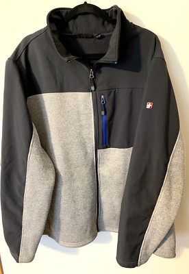 Swiss Tech Jacket 3XL (54-56) Heather Softshell Fleece Lining Mock Neck ...