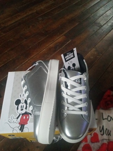 DISNEY MICKEY MOUSE SILVER CHARACTER SNEAKERS SHOES TODDLERS Sz 3 | eBay
