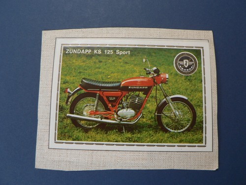 SMP128- ZUNDAPP KS125 SPORT & YAMAHA LOGO MOTO PICTURE STAMP ALBUM CARD ...