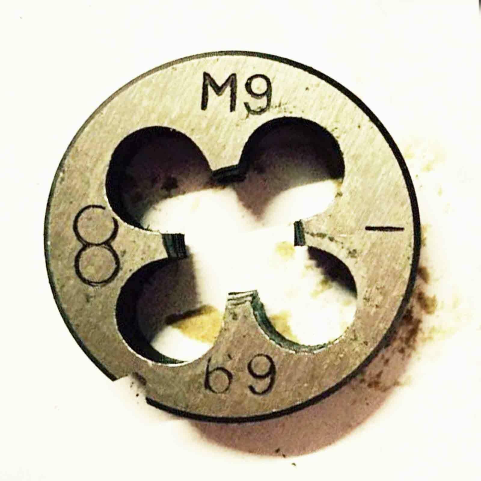 1Pcs HSS M9 × 1.25 mm Right Hand Thread die Threading Tool Metric M9*1. ...