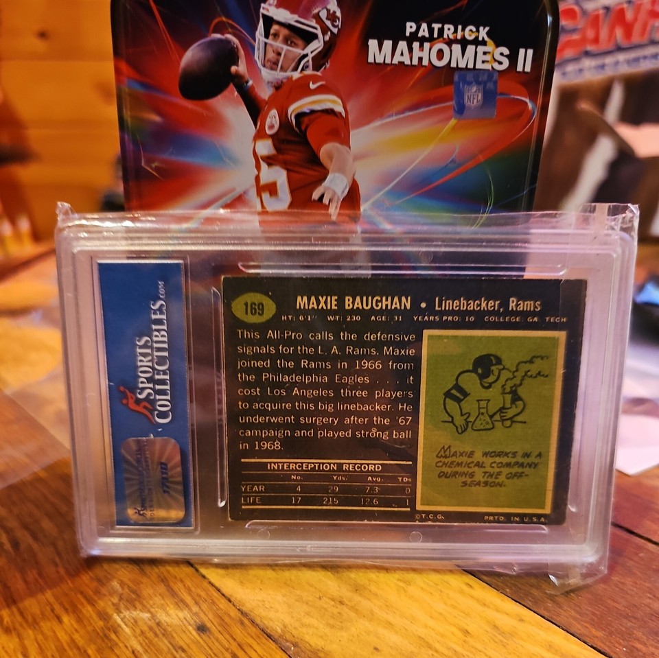 Maxie Baughan Original 1969 Topps Los Angeles Rams Autograph Certified ...