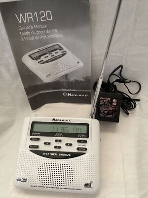 Midland WR120 Severe Weather Public Alert Radio NOAA S.A.M.E. Digital ...