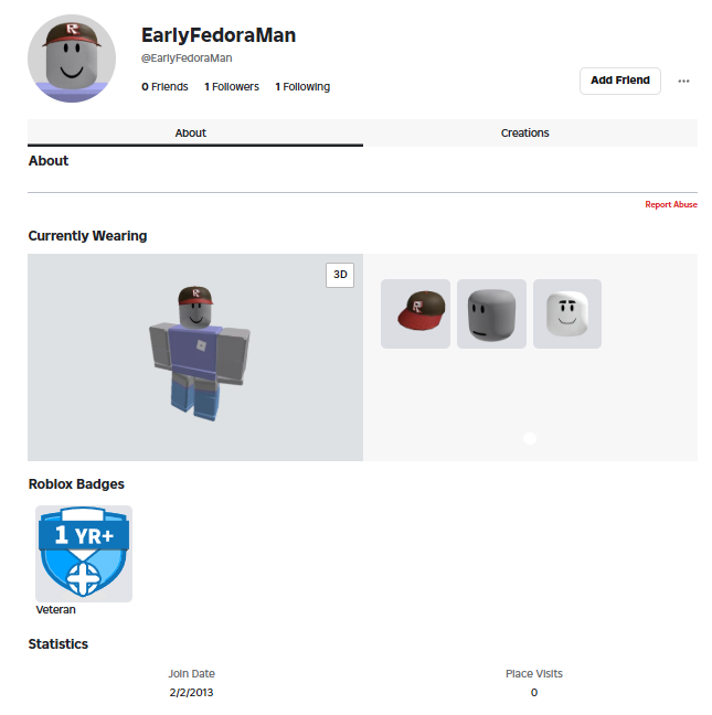 Roblox Rare Username - OG 2013 Default Skin - Instant Delivery | eBay