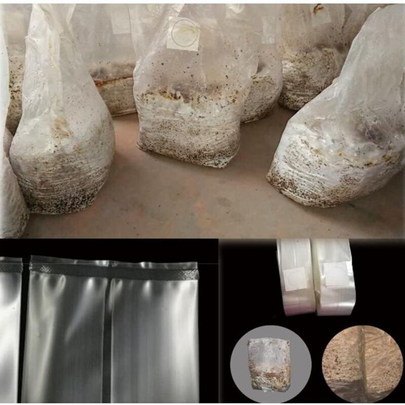 10x PVC Mushroom Spawn Grow Bag Substrate High Temp Pre Sealable Garden ...
