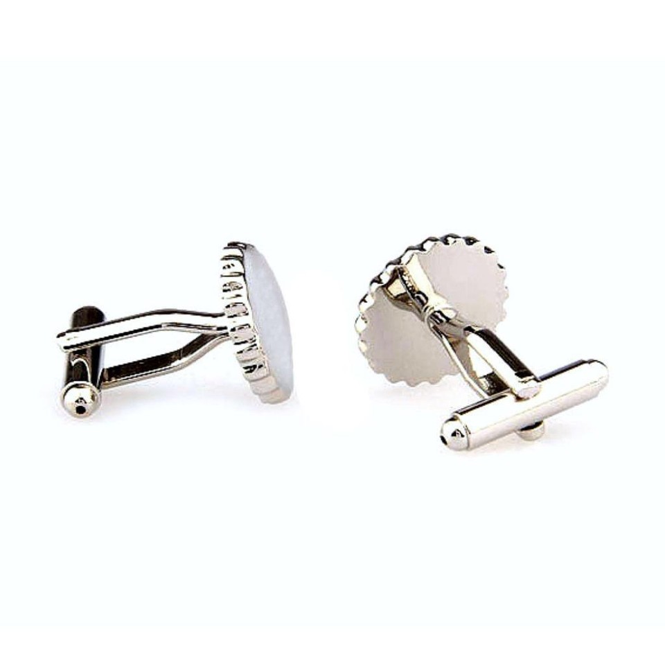 BOTTLE CAP CUFFLINKS Round Shape Beer Bartender NEW w GIFT BAG Wedding ...