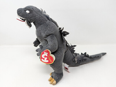 Godzilla Classic Beanie Baby White Eyes 2001 Ty Japan Exclusive AS-IS ...