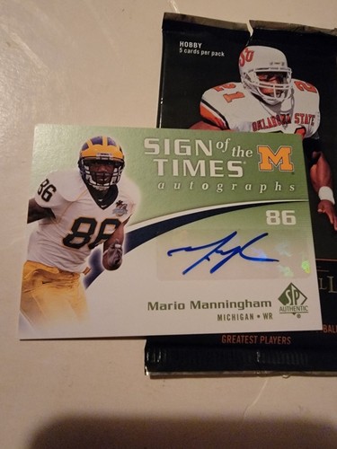 MARIO MANNINGHAM 2010 SP Authentic Sign Of The Times Rookie Auto ...