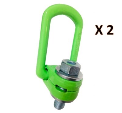 2 x M10 Swivel Lifting Points 0.63T - 16mm thread VLBG SLP Load Ring ...