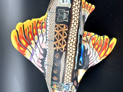 $4,400 ADAM THOMAS REES SIGNED Aquatic FISH POLYMER CLAY SCULPTURE ...