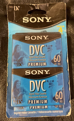 SONY Sealed 4 Pack Mini DVC 60 Minutes Each LP 90 DVM60PRL NEW Old ...