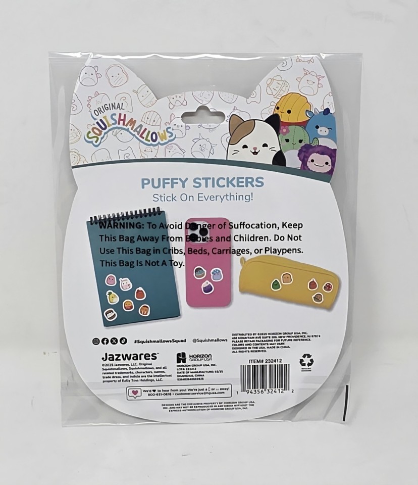 Original Squishmallows Puffy Squishy Stickers Sticker Multi 29 Pieces ...