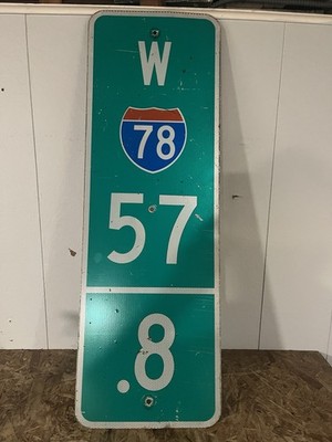 Interstate 78 road sign mile marker, Pennsylvania | eBay