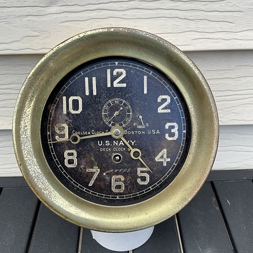 chelsea boston clock co. early WW1 deck clock running restoration ...