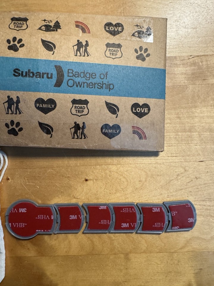 Lot Of 6 New Genuine OEM Subaru Badge of Ownership Emblems + Love ...