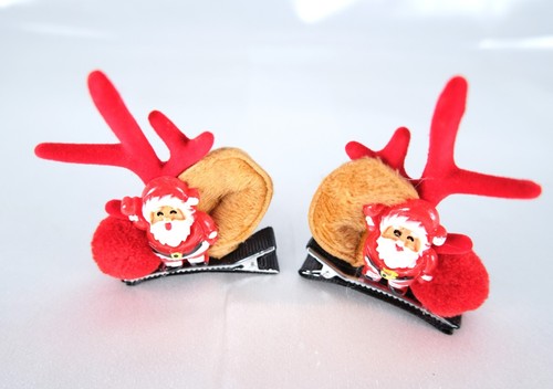 A Pair Handmade Christmas Hair Clips with Santa Christmas Gift USA 3 | eBay