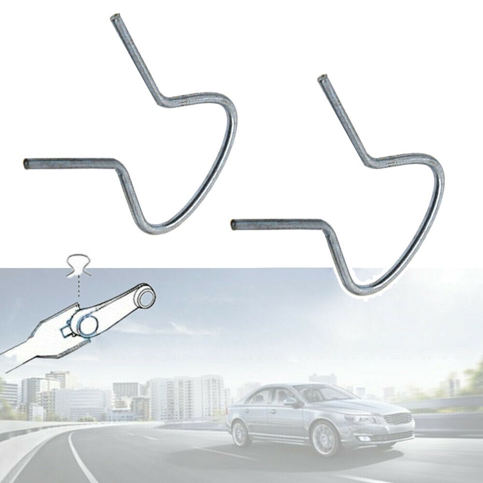 2x Car Door Window Metal Clips Crank Retainer Roll Up Winder Handle ...