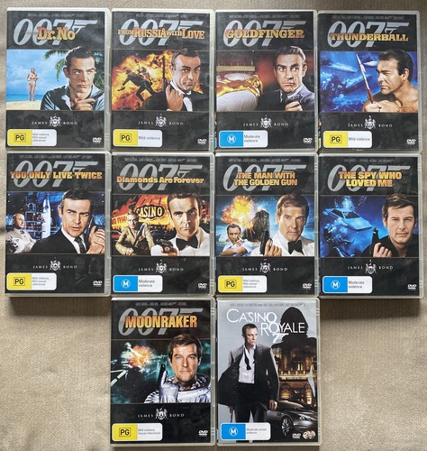 007 James Bond Movies DVDs - 10 In Total PAL | eBay Australia
