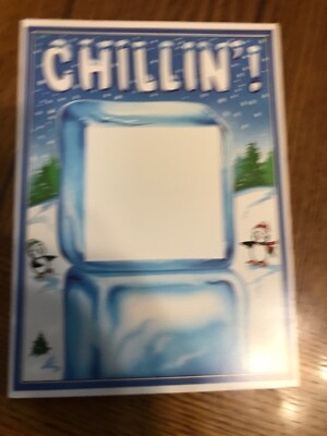 Cardboard Picture Frame 8¾" X 6” Chillin’ Tabletop Fits Pics Approx 3 ...