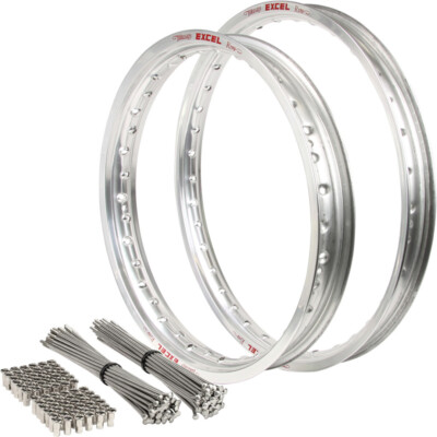 Excel Husqvarna TC/FC 14-25 21"/19" Silver Takasago Rim Set & Bulldog ...