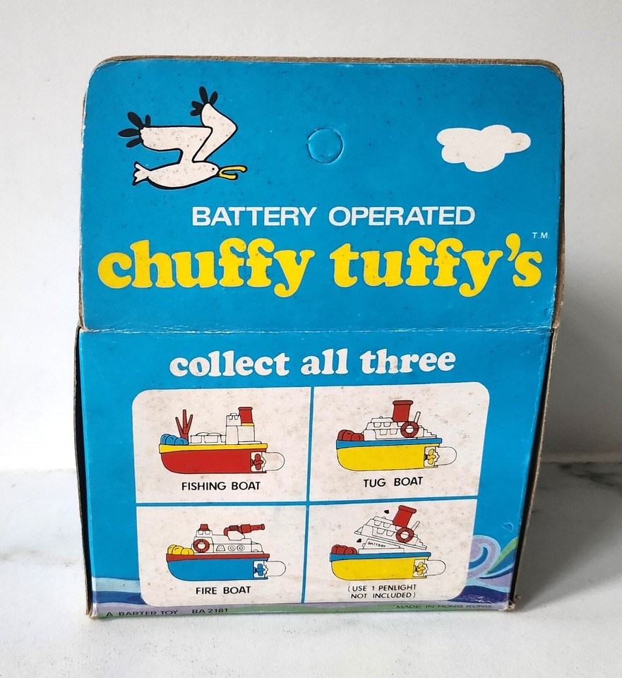 Vintage HONG KONG TOY A BATER TOY CHUFFY TUFFY'S BATTERY OPERATED TUG ...