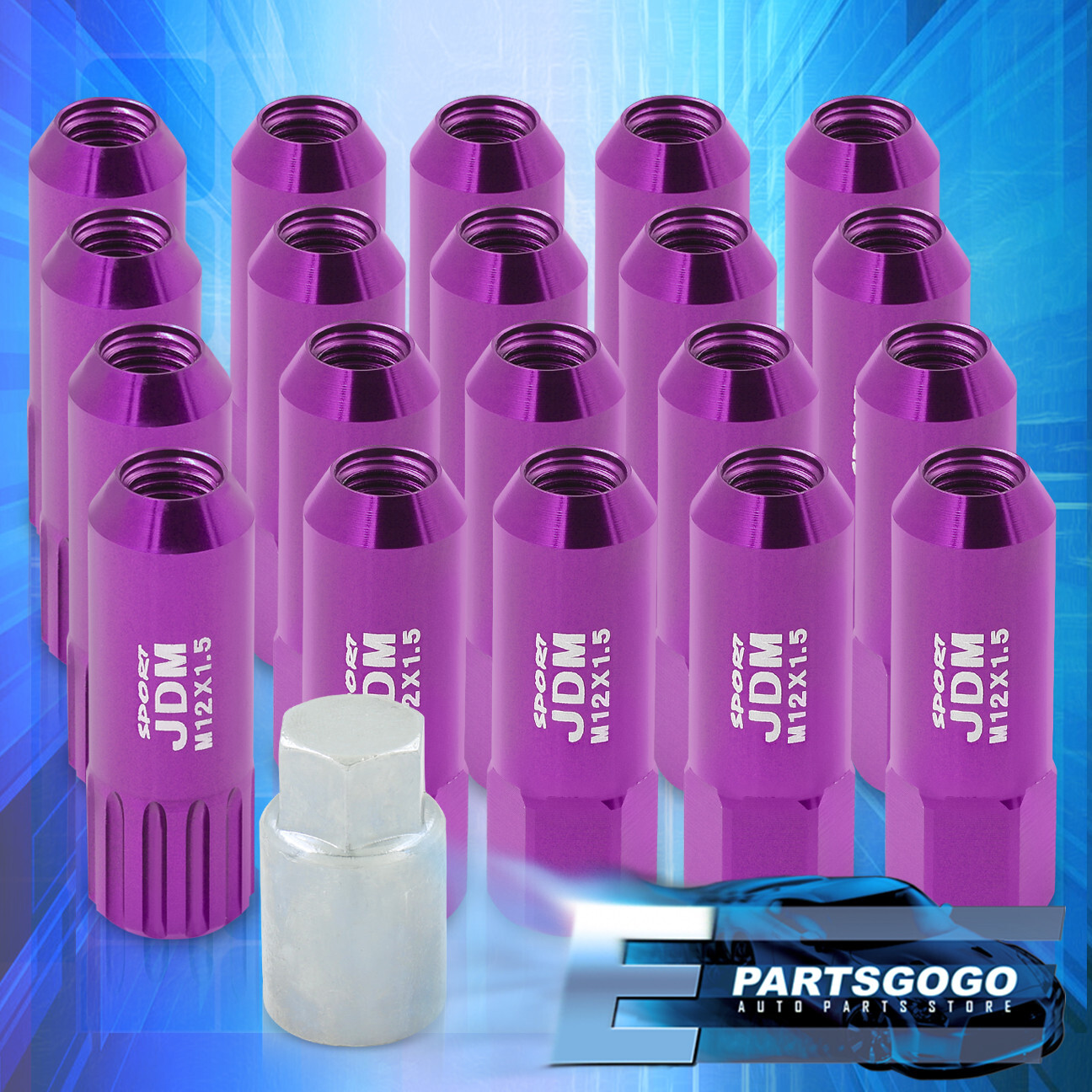 Universal M12X1.5mm Extended CNC Aluminum JDM VIP Lug Nut Locking Key ...