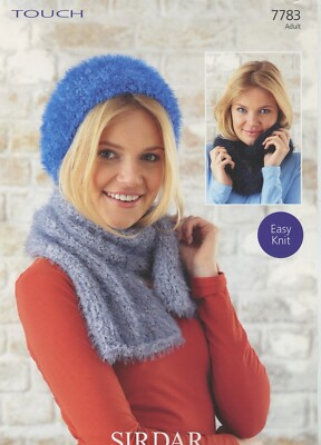Sirdar Touch Knitting Pattern 7783 Hat, Scarf, Snood - Quick & Easy ...