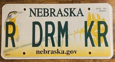 R DRM KR Vanity License Plate Nebraska Our Dream Car | eBay