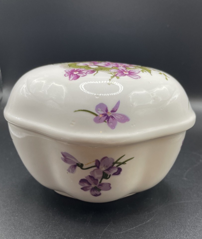 Violets Dresser Box Trinket/Powder Box Seymour Mann 1980 | eBay
