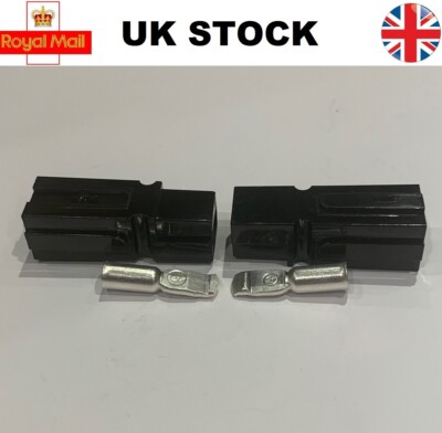 Pair of BLACK Anderson Type 75Amp 10mm2 6 AWG Powerpole PP75 Type ...