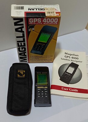 MAGELLAN GPS 4000 SATELLITE NAVIGATOR, TESTED & WORKS. INC BOX, CASE ...