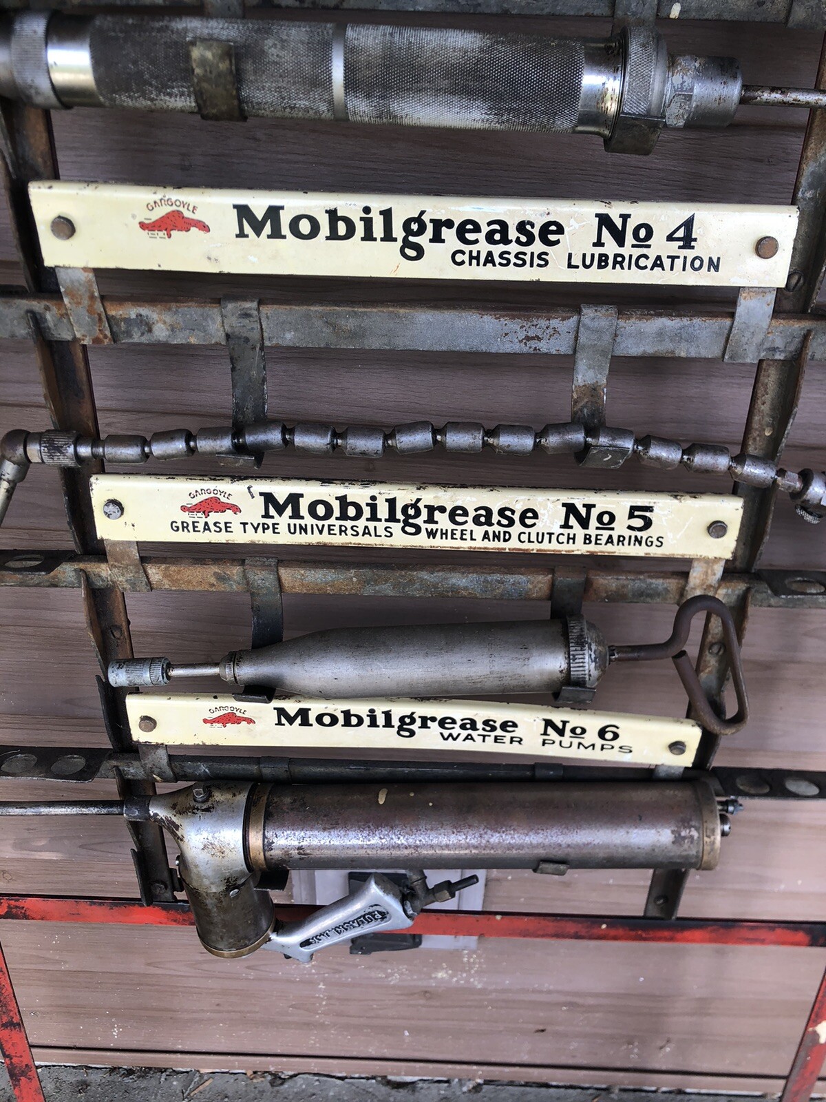 Antique 1930s Mobil Gargoyle Advertising Grease Service Rack Oil ...