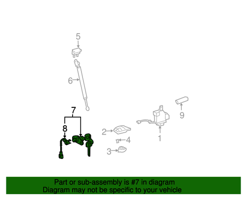 GENUINE OEM TOYOTA 03-09 4RUNNER REAR LIFTGATE LOCK CYLINDER KEY SET ...