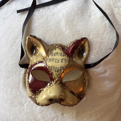 Vintage Venitian Italia Gato Mask Masquerade Mardi Gras | eBay