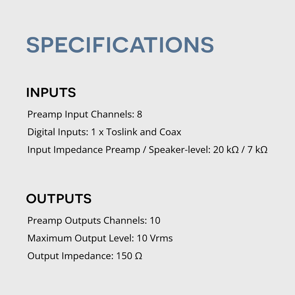 AudioControl DM-810 DSP Matrix Digital Signal Processor 8-CH Input/10 ...