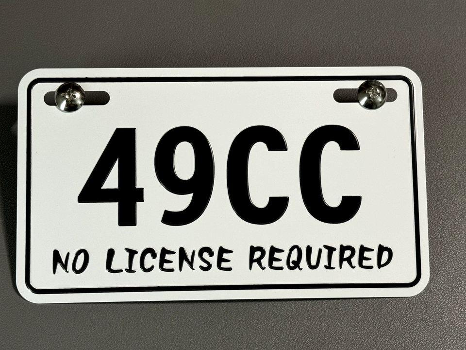 Scooter Tag 49cc Moped Motor 7x4 50cc No License Required Metal Uneven ...