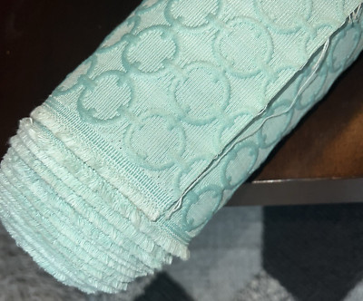 Waverly FULL CIRCLE Honeycomb Teal Blue Woven Matelass Drapery Upholstery Fabric | eBay