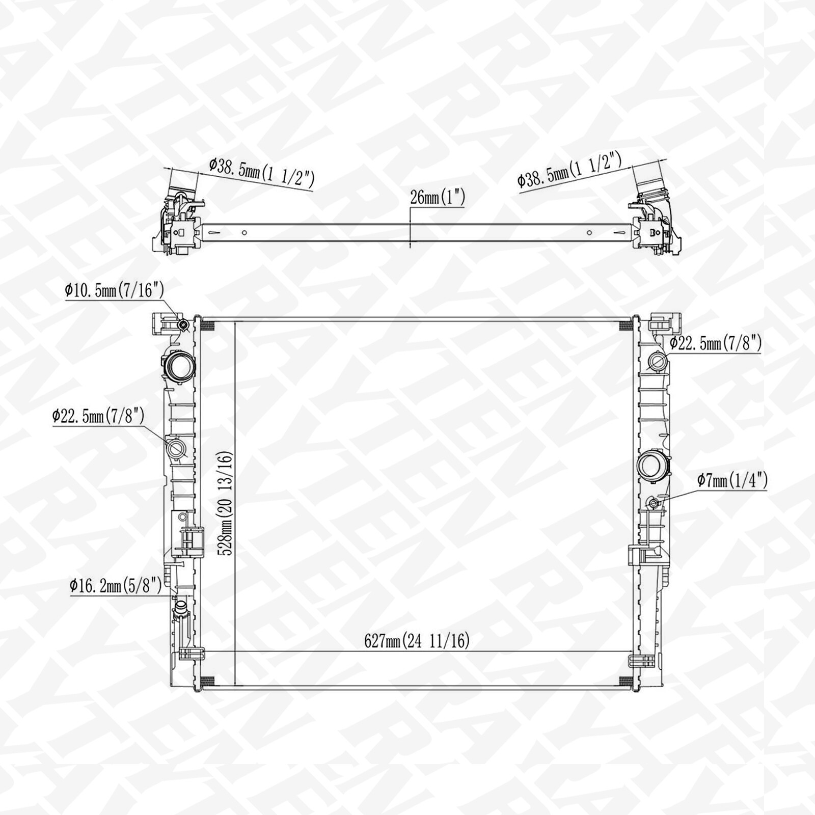CU13634 Aluminum Radiator 17118576997 For BMW 740I 530i 540i 740i ...
