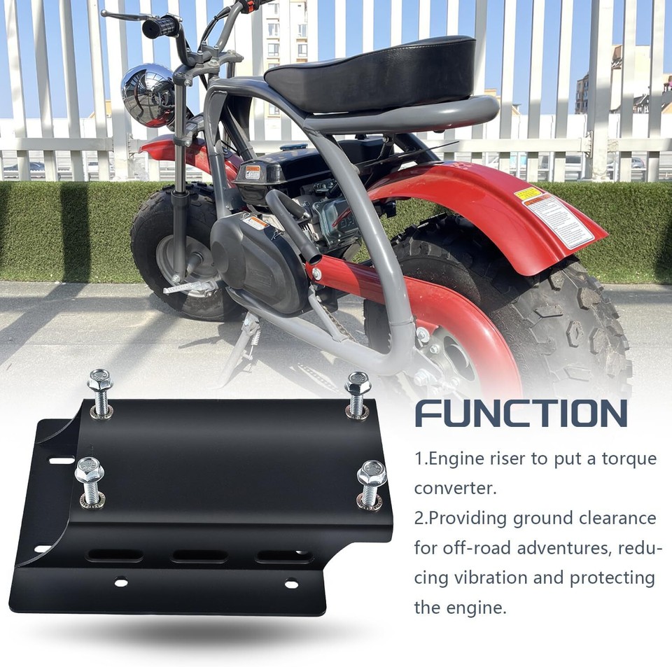 Generic Torque Converter Motor Riser Mount Plate for 196/212cc Coleman ...